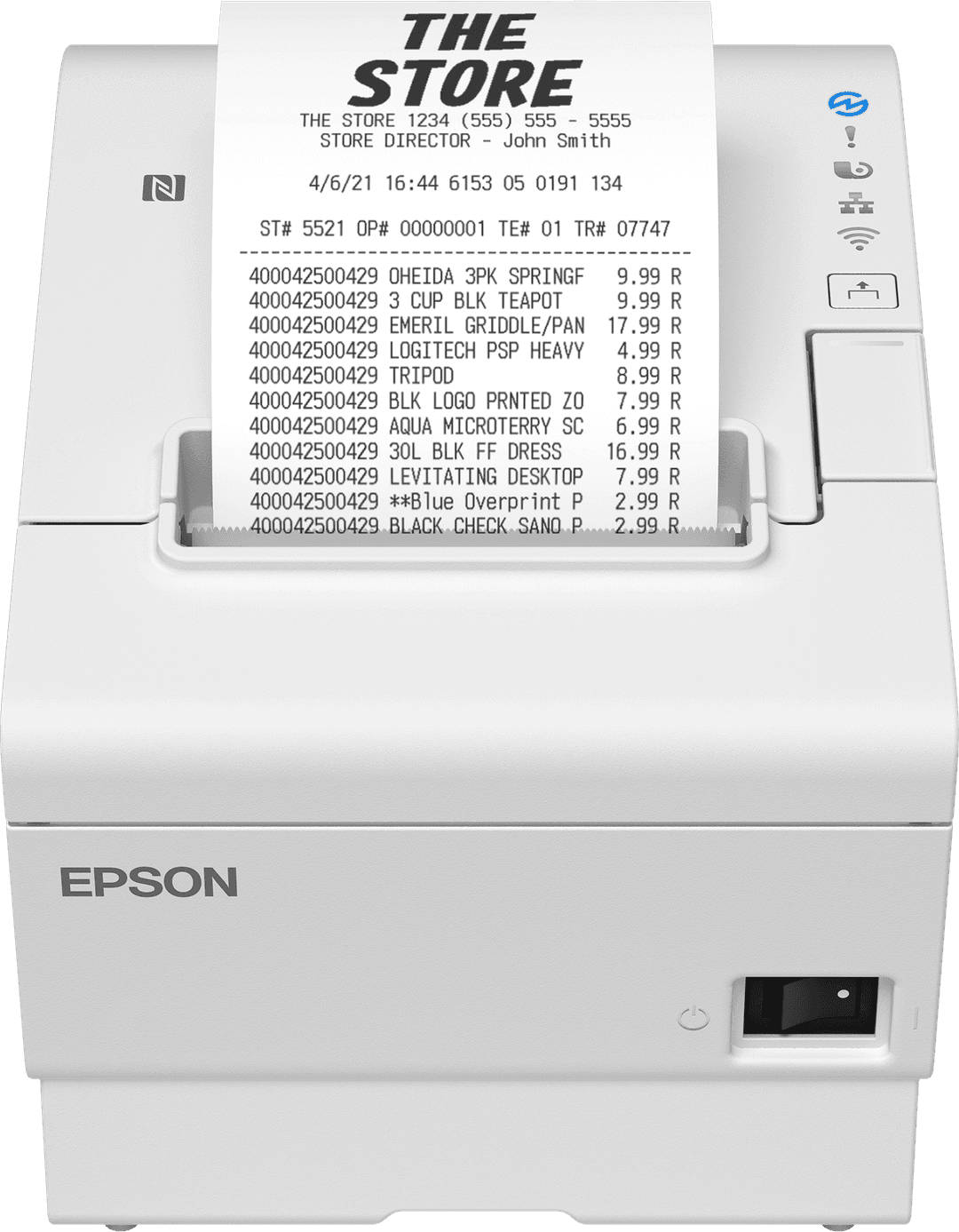 Epson TM-T88VII (151A0): USB, Ethernet, Fixed Interface, PS, UK, White ...